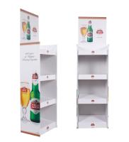 China Hot Sale Paper Display Cabinet Cosmetics Makeup Display Stand Corrugated Paper Cardboard For Juice for sale