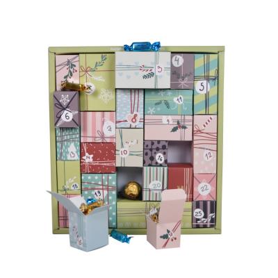 China Handmade Recycled Blank Fillable Advent Calendar Boxes Multipurpose for sale
