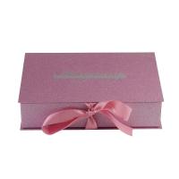 China Recycled Foldable Magnetic Closure Gift Box With Ribbon Multipurpose for sale