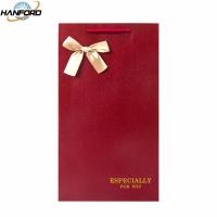 China Thickened Printed Wine Bottle Paper Bags For Wedding Ultralight Leakproof for sale