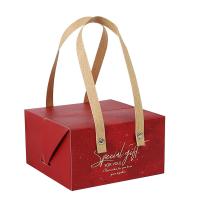 China Recyclable Antiwear Paper Birthday Cake Packaging Box With Handles Multipurpose for sale