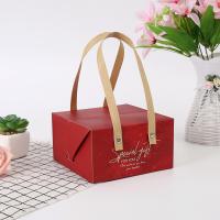 China Recyclable Antiwear Paper Birthday Cake Packaging Box With Handles Multipurpose for sale
