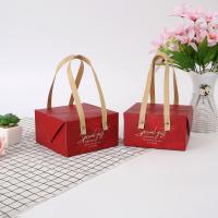 China Recyclable Antiwear Paper Birthday Cake Packaging Box With Handles Multipurpose for sale