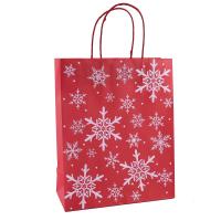China Recycled Christmas Kraft Paper Gift Bags Ultraportable Multifunctional for sale