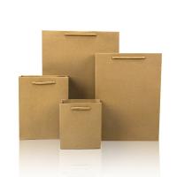 China Brown Biodegradable Bulk Craft Paper Bags , Durable Paper Shopping Bags With Handles for sale
