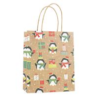 China Ultraportable Kraft Paper Christmas Bags for sale