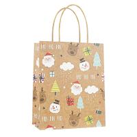 China Ultraportable Kraft Paper Christmas Bags for sale