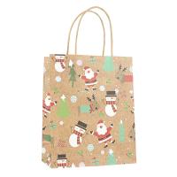 China Ultraportable Kraft Paper Christmas Bags for sale