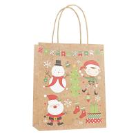 China Ultraportable Kraft Paper Christmas Bags for sale