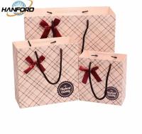 China Recycled Wedding Kraft Paper Gift Bags With Handles Printable for sale