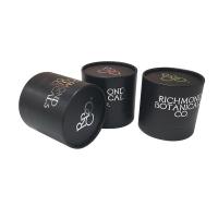 China Embossing Black Paper Tea Cylinder Packaging Biodegradable Dustproof for sale