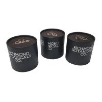 China Embossing Black Paper Tea Cylinder Packaging Biodegradable Dustproof for sale