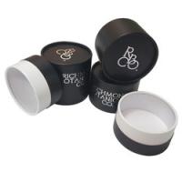 China Embossing Black Paper Tea Cylinder Packaging Biodegradable Dustproof for sale