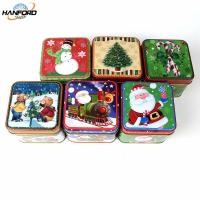 China Rustproof Cookie Small Christmas Tins With Lids Thickened Lightweight for sale