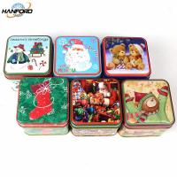 China Rustproof Cookie Small Christmas Tins With Lids Thickened Lightweight for sale