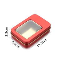 China 115x85x22mm Tin Box With Clear Window , Multicolor Small Metal Hinged Tins for sale