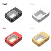 China 115x85x22mm Tin Box With Clear Window , Multicolor Small Metal Hinged Tins for sale