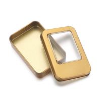 China 115x85x22mm Tin Box With Clear Window , Multicolor Small Metal Hinged Tins for sale