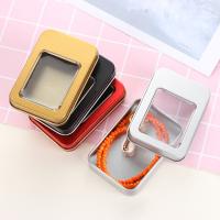 China 115x85x22mm Tin Box With Clear Window , Multicolor Small Metal Hinged Tins for sale