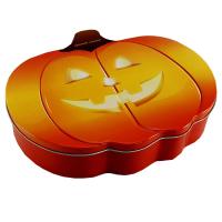 China Pumpkin Shaped Halloween Tin Box Multipurpose Antirust For Chocolate for sale