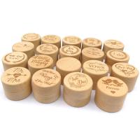 China Cylindrical Rainproof Wooden Box Packaging Ultraportable Recycled for sale