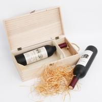 China Reusable Double Wine Wooden Box Packaging Moistureproof Thickened for sale