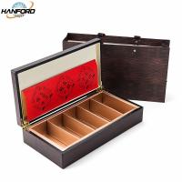 China Dustproof Thickened Wood Tea Box Organizer Multifunctional Durable for sale