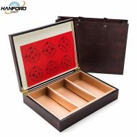 China Dustproof Thickened Wood Tea Box Organizer Multifunctional Durable for sale