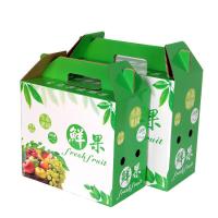 China Dustproof Fruit Corrugated Paper Box With Handle Recycled Durable for sale