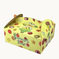 China Collapsible Fruit Corrugated Cardboard Box With Handle Portable for sale