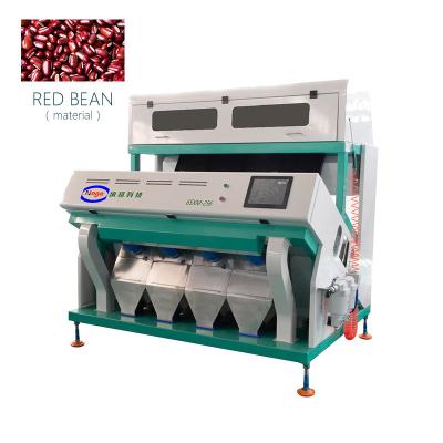 China 6.5T Capacity 4 Chutes Automatic CCD Optical Bean Color Sorter for sale