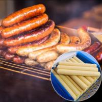 China Edible Collagen Sausage Casings 15.2m Viscofan Style for Frankfurters Bratwursts for sale