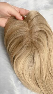 China Hand Tied Human Hair Topper for Hair Loss Chemotherapy Radiotherapy Alopecia Natural Look 100% Custom for sale