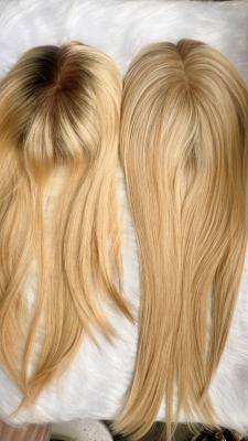 China Wholesale European Hair Topper Silk Top Half Wig Kosher 8x8 Inch 18 Inch Straight for sale