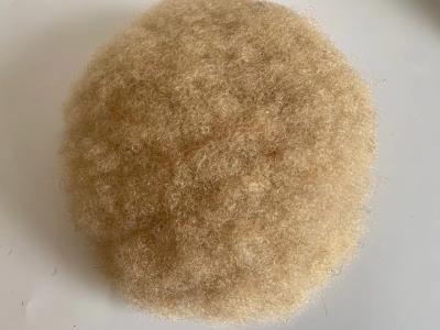 China Full Skin PU Afro Toupee 613 Color High Density Small Knots V-Loop Hair 90-130% Density for sale