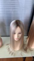 China Full Swiss Lace Topper for Hair Loss Balayage Color Women Hair Topper 16 Inch for sale