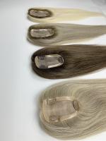 China Virgin Human Hair Mono Topper Clip In Balayage Color Small Cap Large Cap 8x8 Base for sale