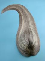 China Swiss Lace Topper 5.5x6.5 Invisible Balayage Hair Topper for Women Hair Loss Remy Cuticle Russian Hair for sale