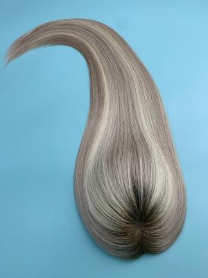 China Swiss Lace Topper 5.5x6.5 Invisible Balayage Hair Topper for Women Hair Loss Remy Cuticle Russian Hair for sale
