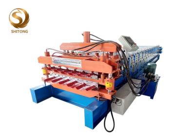 China Double Layer IBR and Flazed Tile Steel Sheet Roll Forming Machine with 1200mm/1000mm Width and 5.5kW Motor for sale