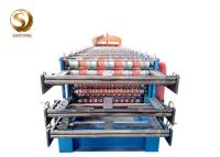 China Three Layers Roofing Sheet Roll Forming Machine for Steel Roof Production - 1200mm Width, 0.3-0.8mm Thickness for sale