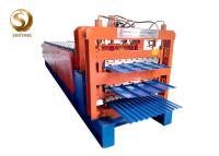China Three Deck Glazed Tile Profile Forming Machine for Steel Roof Sheets - 1200mm Width, 0.3-0.8mm Thickness for sale
