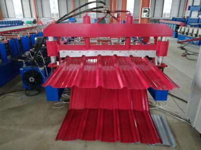 China 1000 Model Aluminium Roof Sheet Panel Roll Forming Machine 1200mm Width 4kW Power PLC Control for sale