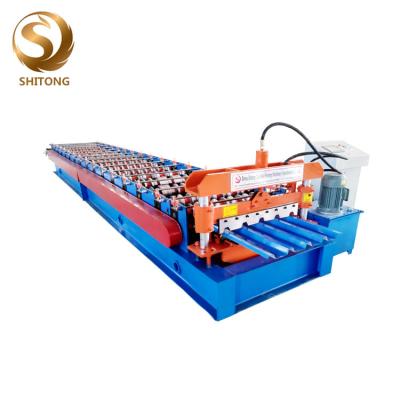China 686 design auto high quality used sheet metal roof cold roll forming machine for sale
