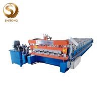 China trapezoidal steel roofing roll forming sheet manufacturing machines for sale