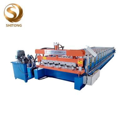 China trapezoidal wall panel roofing sheet profile roll forming making machine for sale