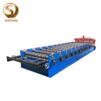 China Color Steel Coated Metal Roof Tile Sheet Roll Forming Machine Production Line 0.3-1.0mm Thickness 3-4 m/min Speed for sale