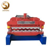 China Color Steel Coated Metal Roof Tile Sheet Roll Forming Machine Production Line 0.3-1.0mm Thickness 3-4 m/min Speed for sale