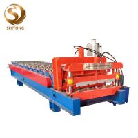 China Colored Glazed Tile Roof Sheet Panel Roll Forming Machine 0.3-1.0mm Thickness 3-4 m/min Speed for sale