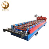 China Full Automatic PPGI Metal Roof Roll Forming Machine 0.3-1.0mm Thickness 3-4 m/min Speed for sale